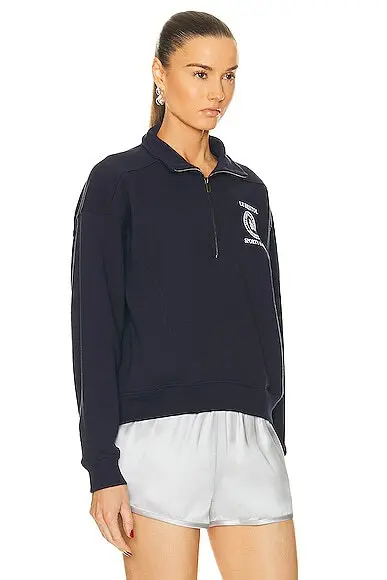 Bristol スウェット Sporty & Rich X Le Bristol Paris Crest Seal Quarter Zip Sweater In